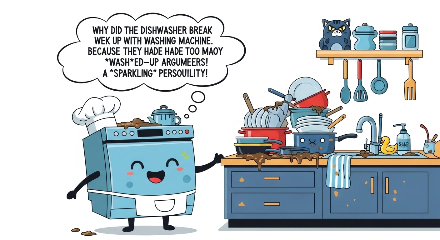 265+ Funny Dishwasher Jokes That’ll Leave You Sparkling - Punfeed